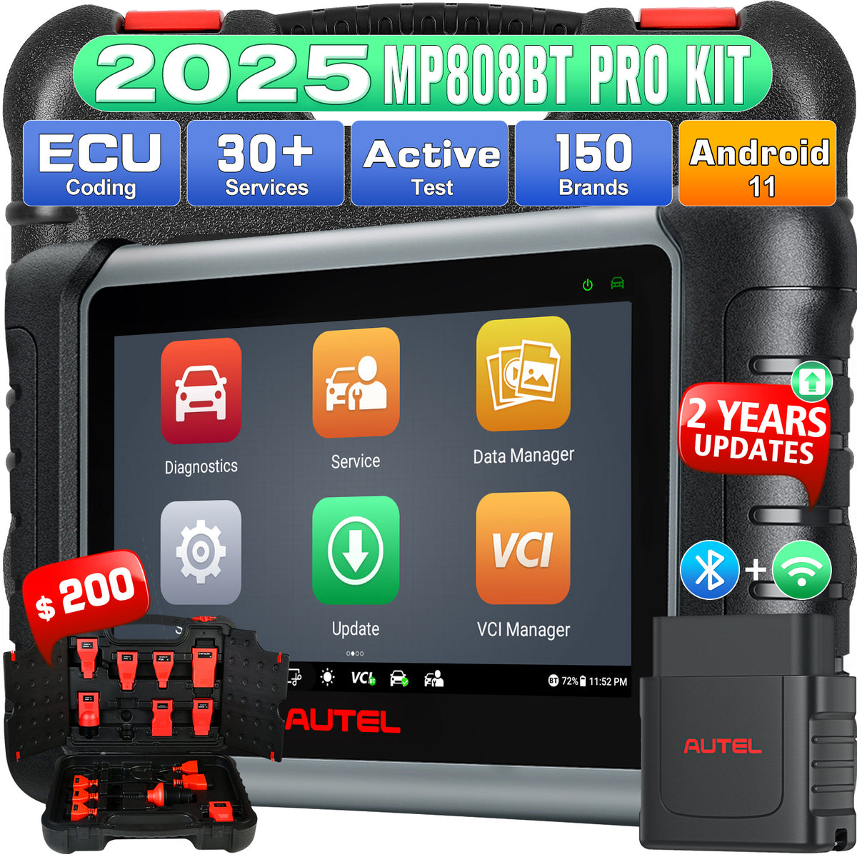 Autel MaxiPRO MP808BT Newest Wireless Car Diagnostic Scan Tool— obdprice.eu