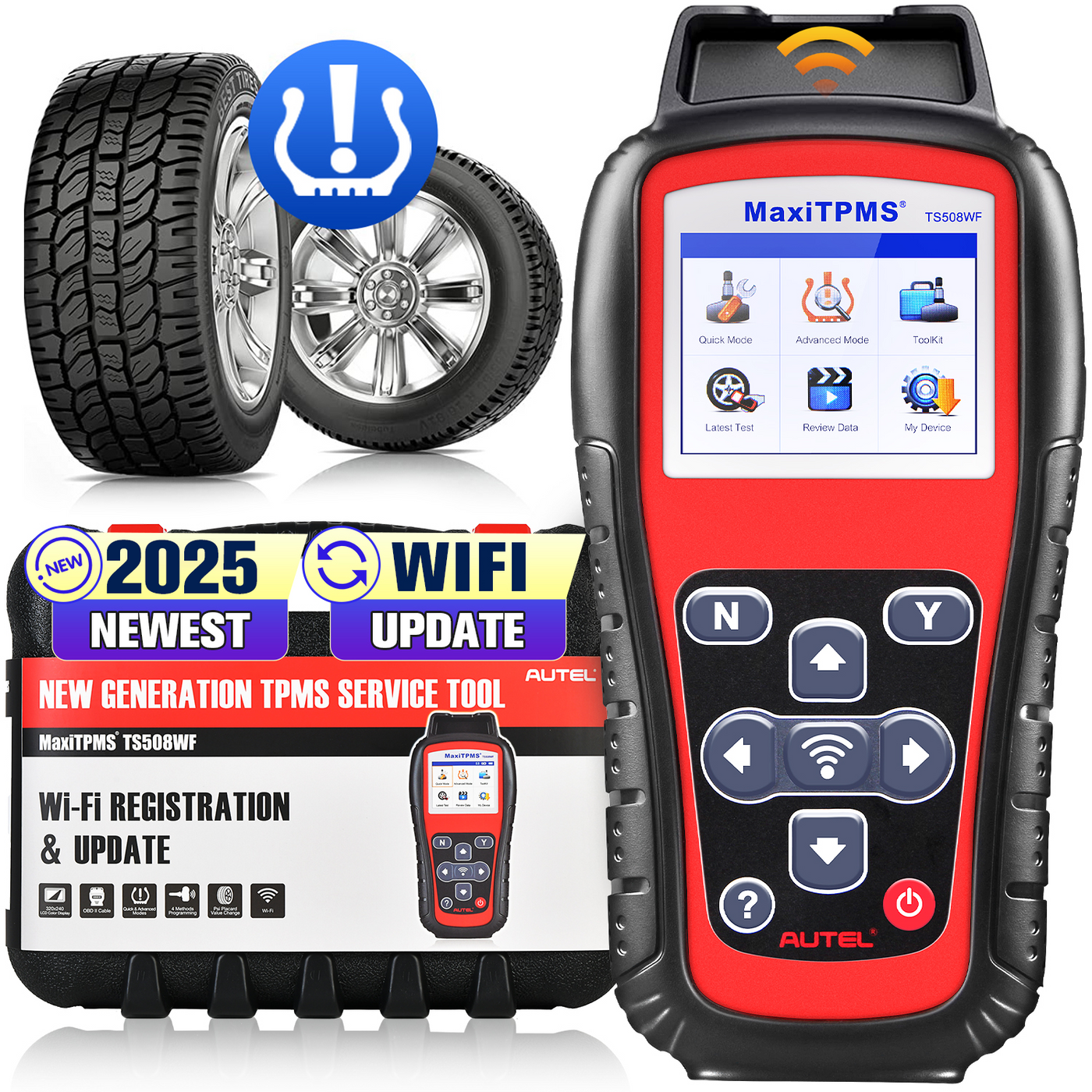 Autel MaxiTPMS TS508WF ProScanner TPMS profissional com conexão Wi-Fi — obdprice.eu